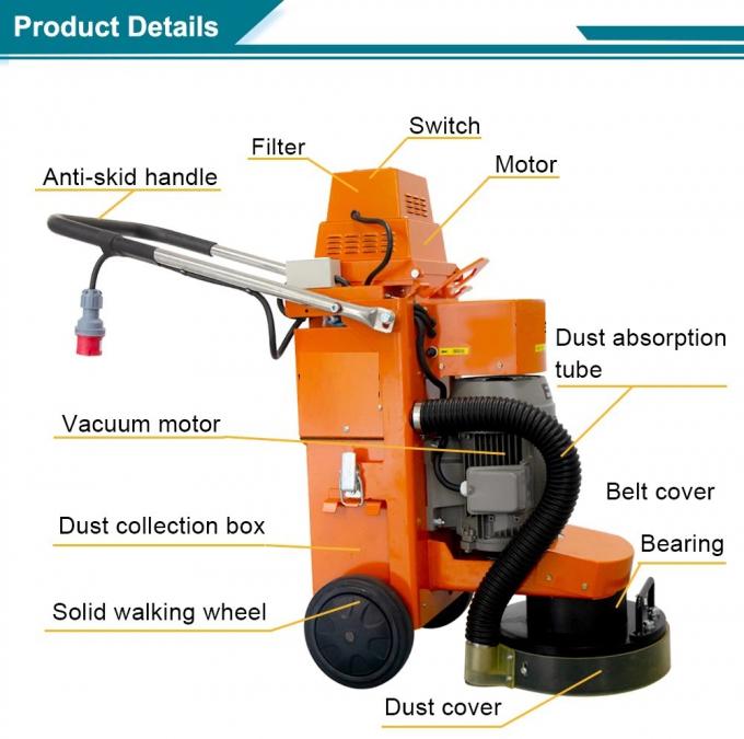 3 Phase Orange Concrete Floor Grinding Machine Edge Concrete Floor ...